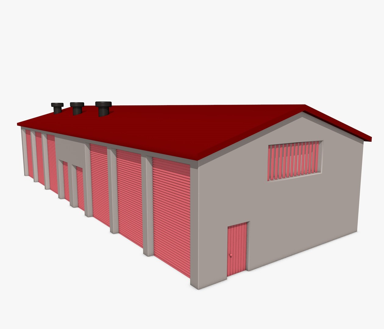 3d Model Industrial Shed