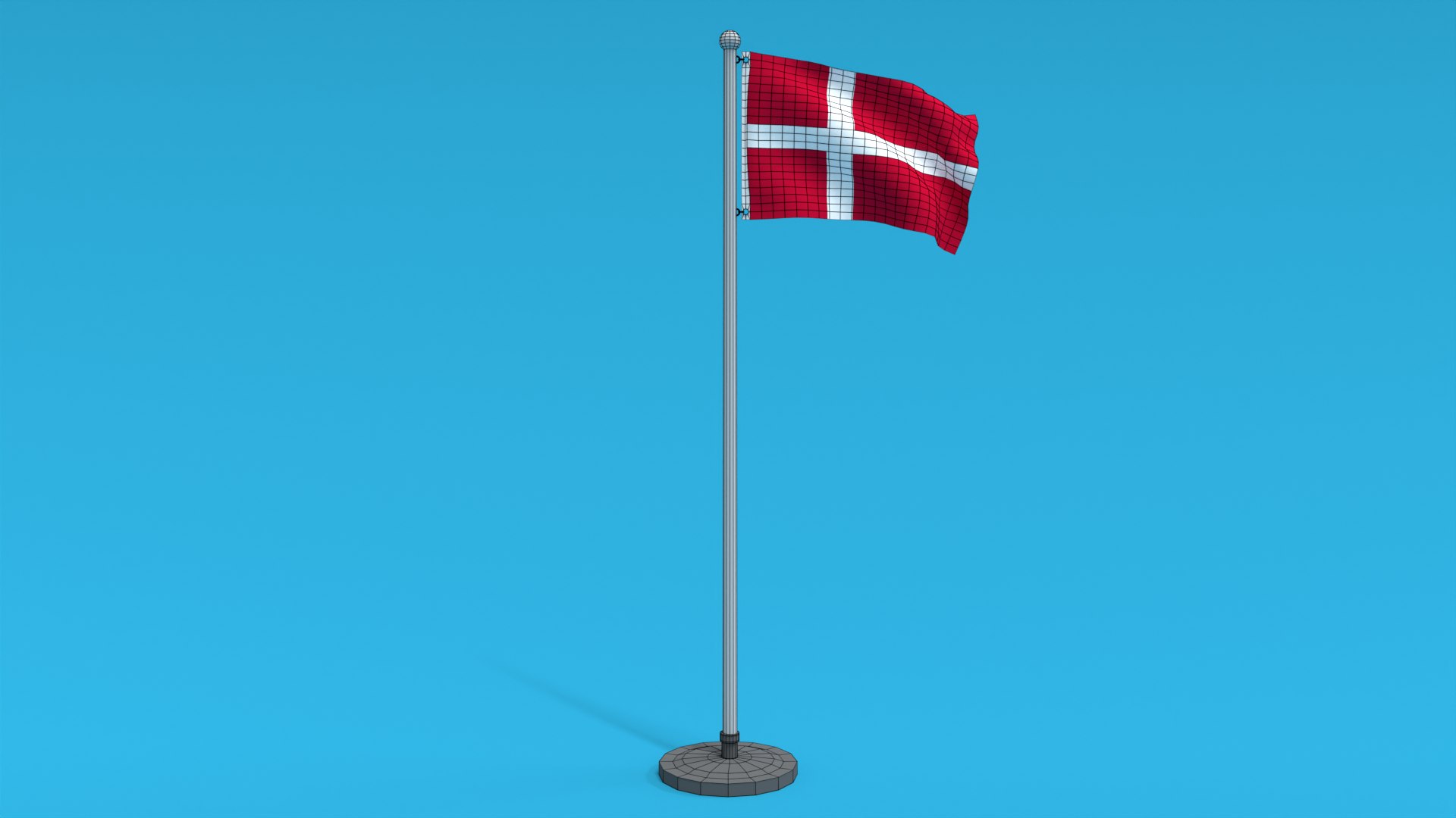 Low Poly Seamless Animated Denmark Flag Model - TurboSquid 1856858
