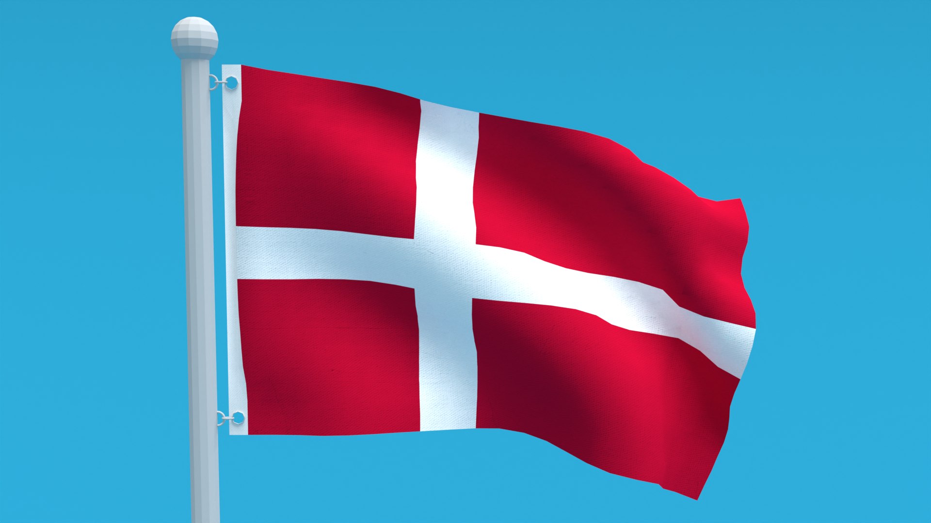 Low Poly Seamless Animated Denmark Flag Model - TurboSquid 1856858