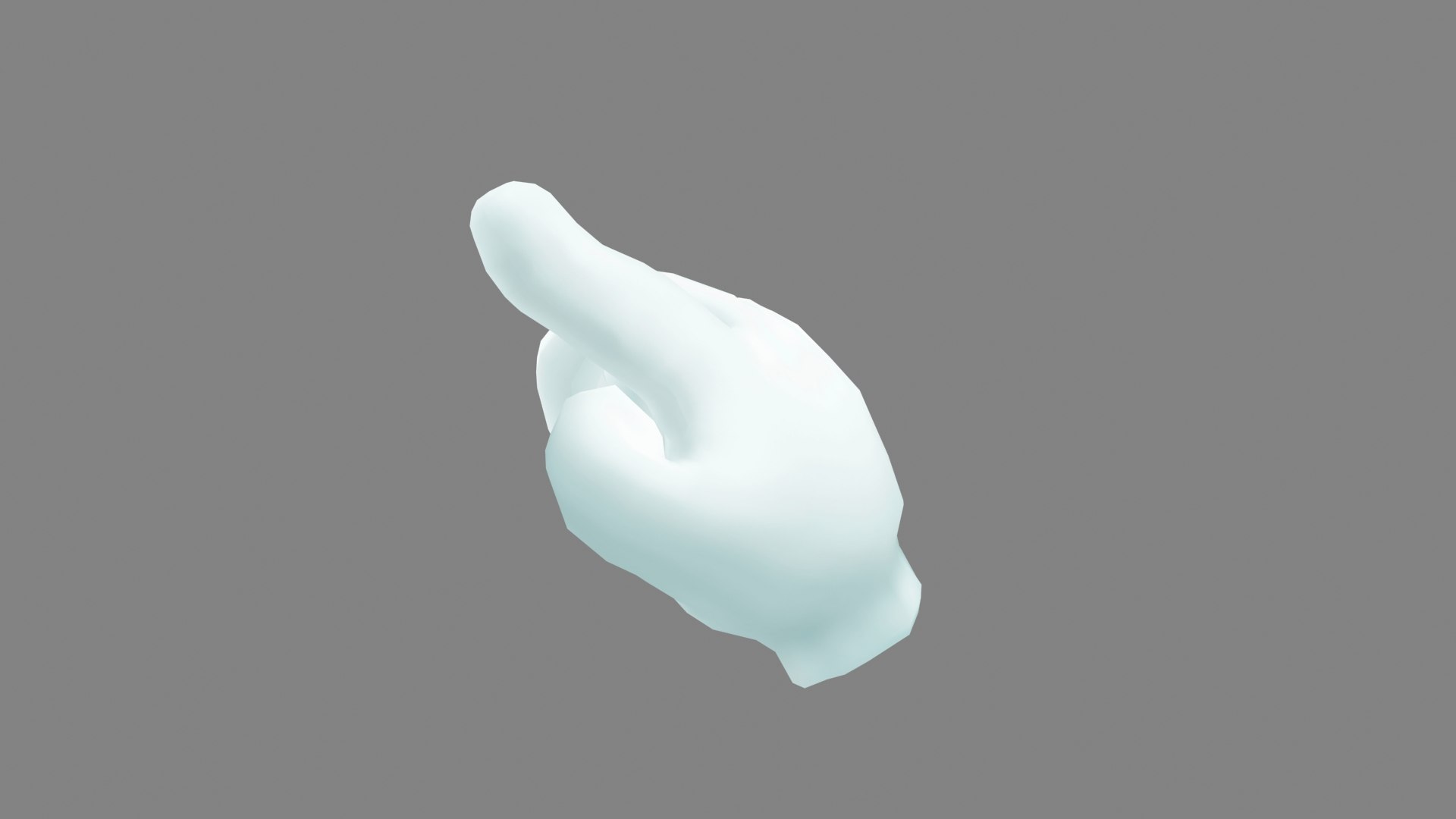 3D Cartoon white hand - click - Hand Gestures - TurboSquid 2114093