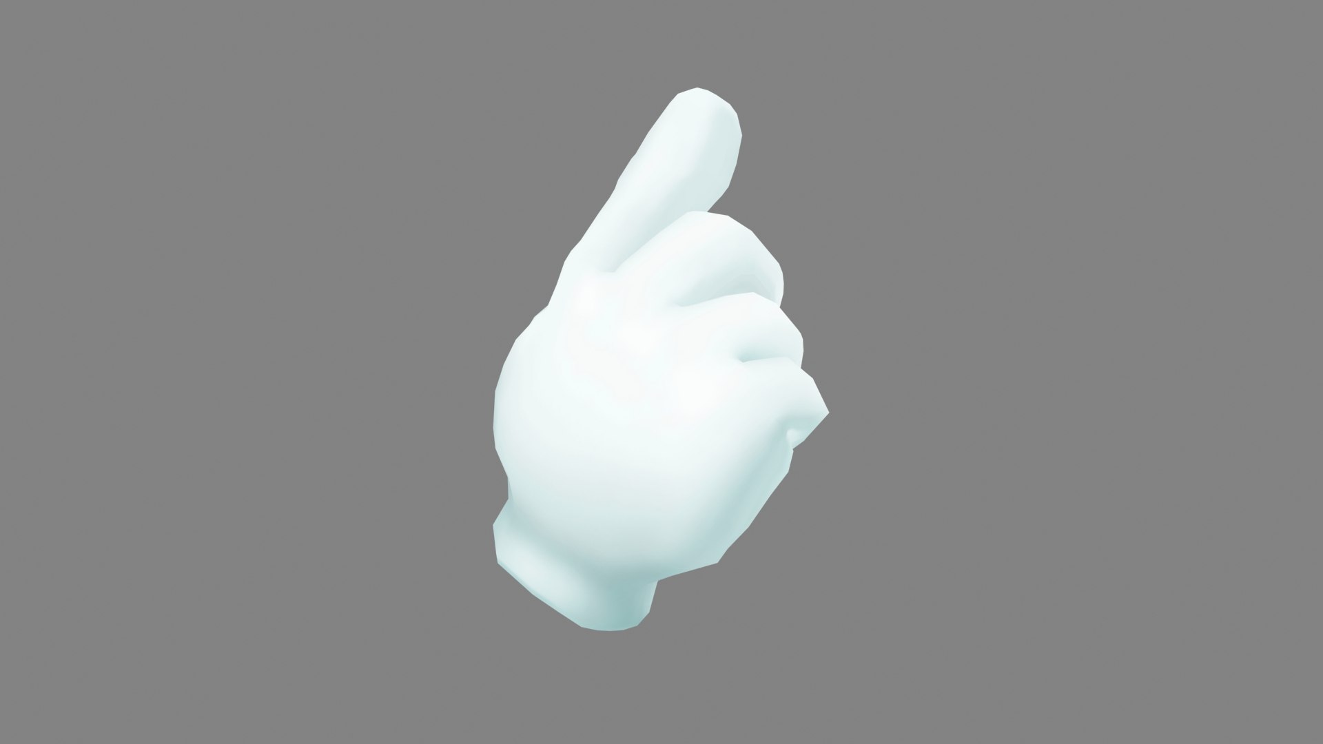 3D Cartoon white hand - click - Hand Gestures - TurboSquid 2114093