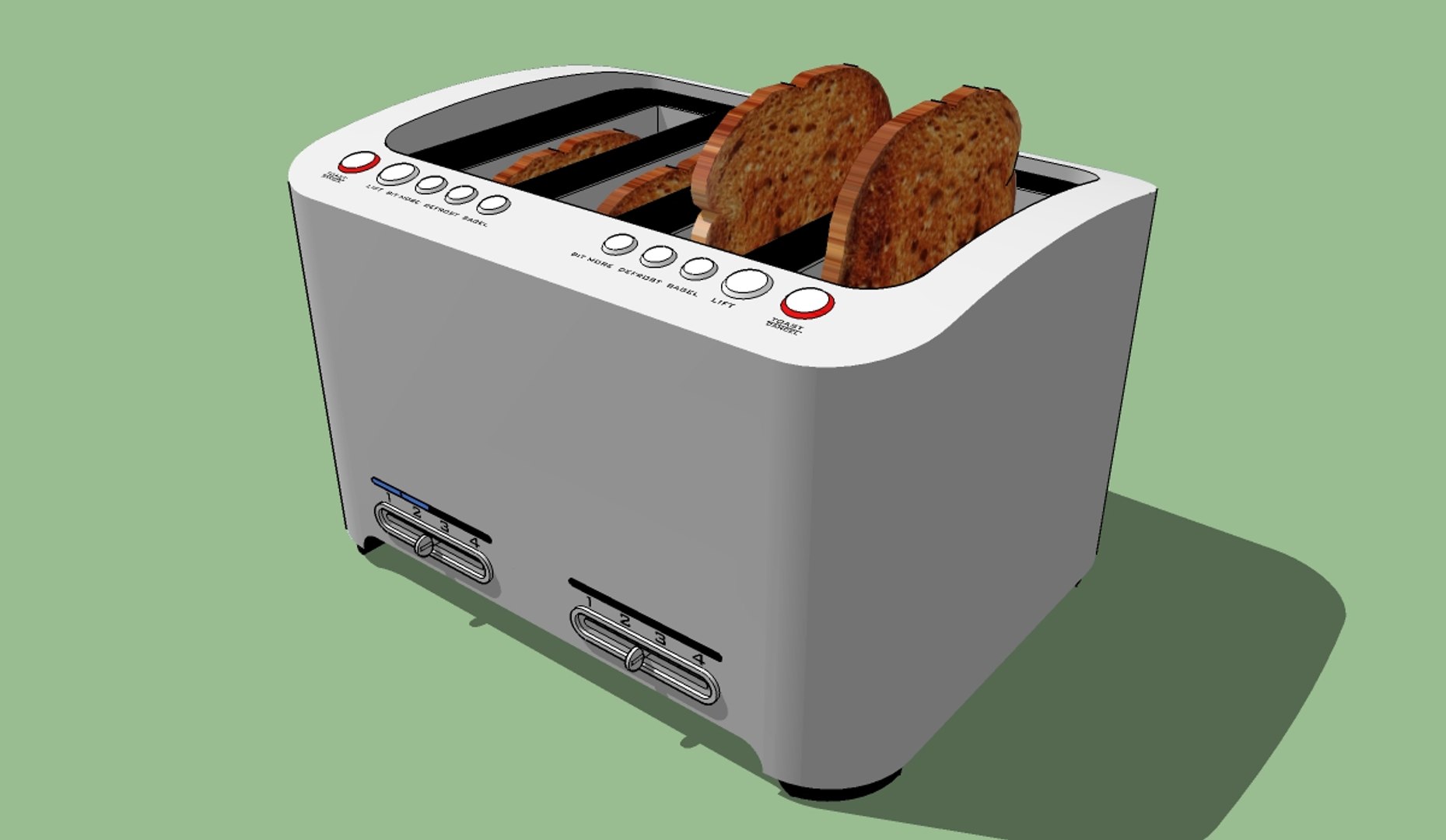 Bread Toster 3D Model - TurboSquid 1676836