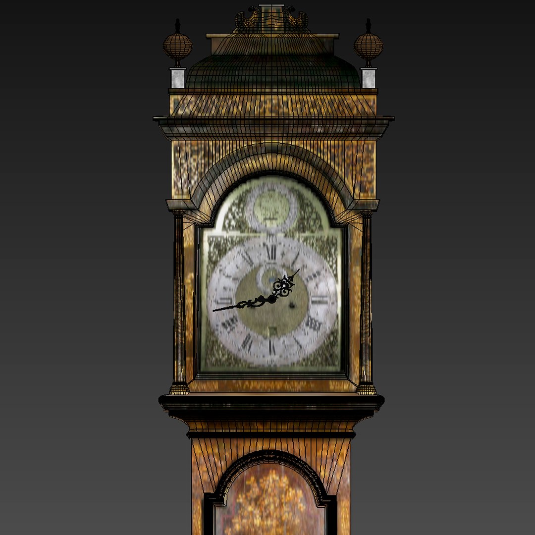 Classic floor clock david model - TurboSquid 1374301