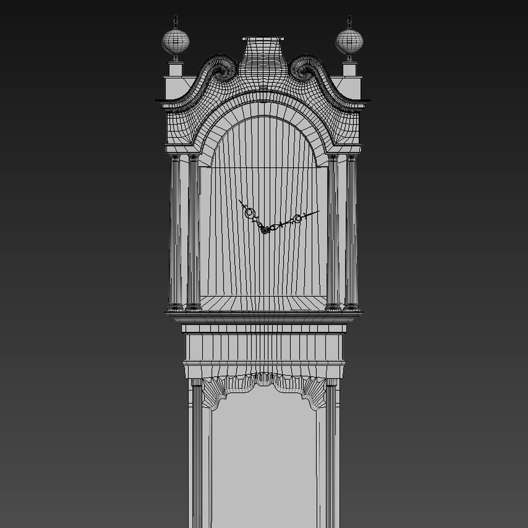 Classic floor clock david model - TurboSquid 1374301