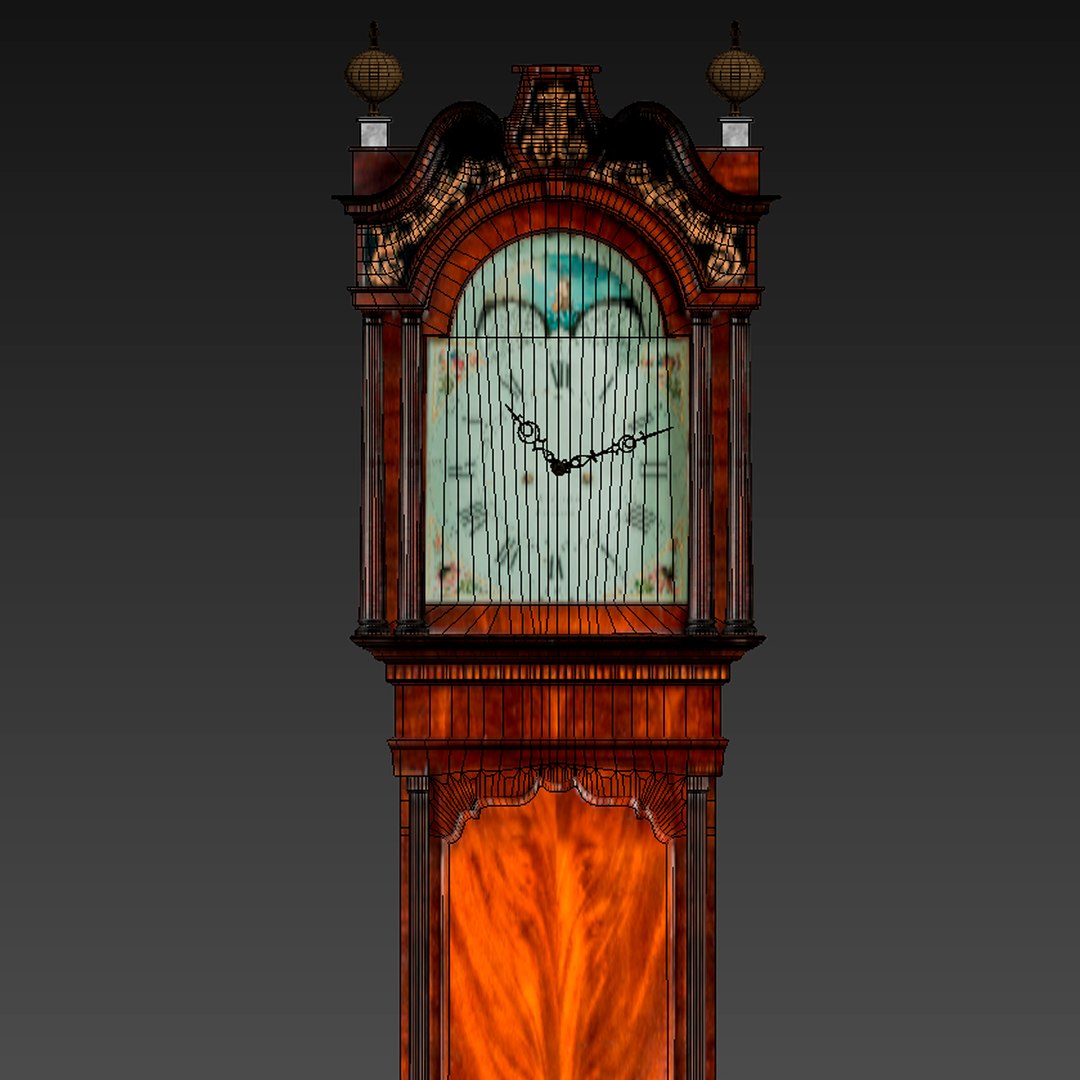 Classic floor clock david model - TurboSquid 1374301