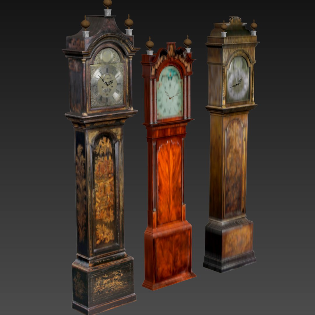 Classic floor clock david model - TurboSquid 1374301