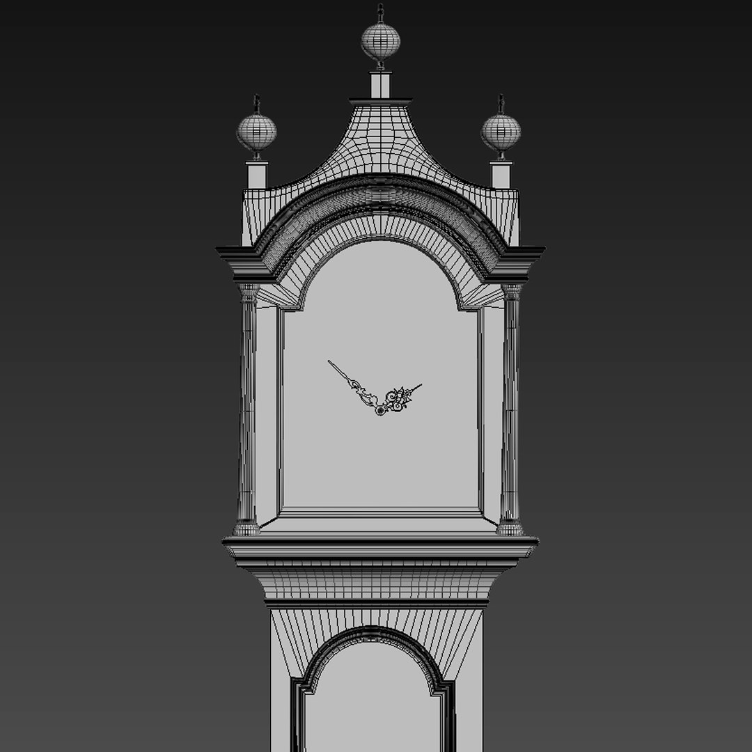 Classic floor clock david model - TurboSquid 1374301