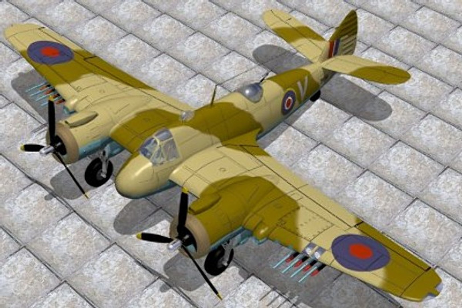 3d Model Beaufighter Bristol Vic Fighter