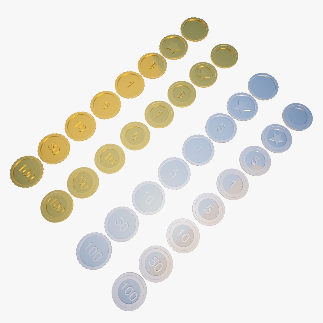 Coins Collection: Gold Silver 3D Model - TurboSquid 1190789
