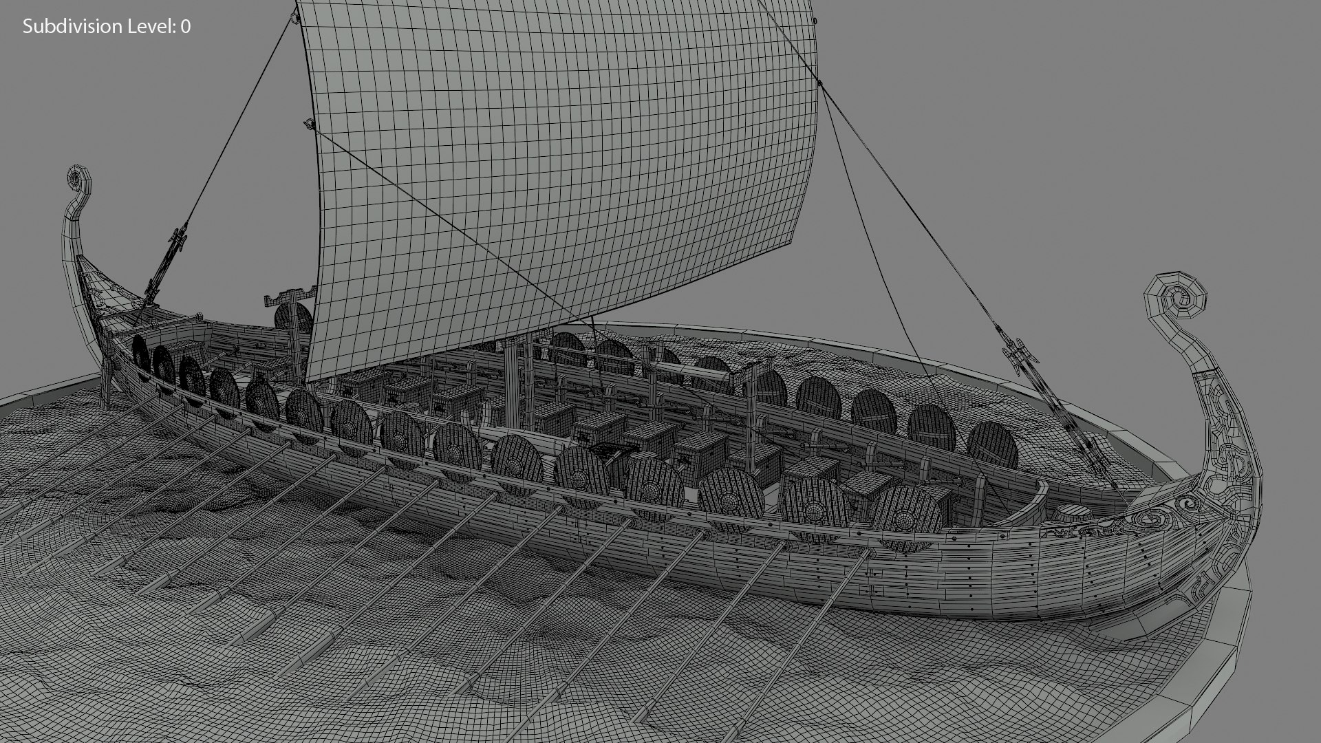 Ship boat drakkar 3D - TurboSquid 1573772