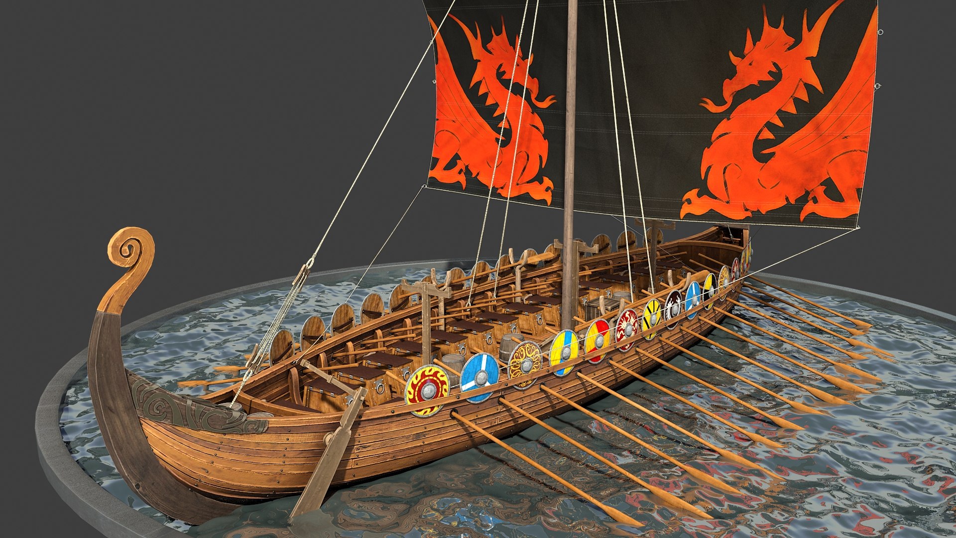 Ship Boat Drakkar 3D - TurboSquid 1573772