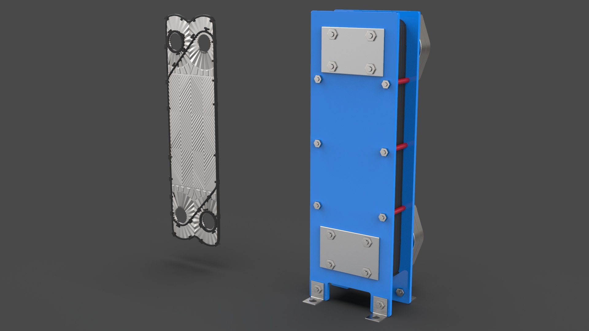 Plate Heat Exchanger 3D - TurboSquid 1666840