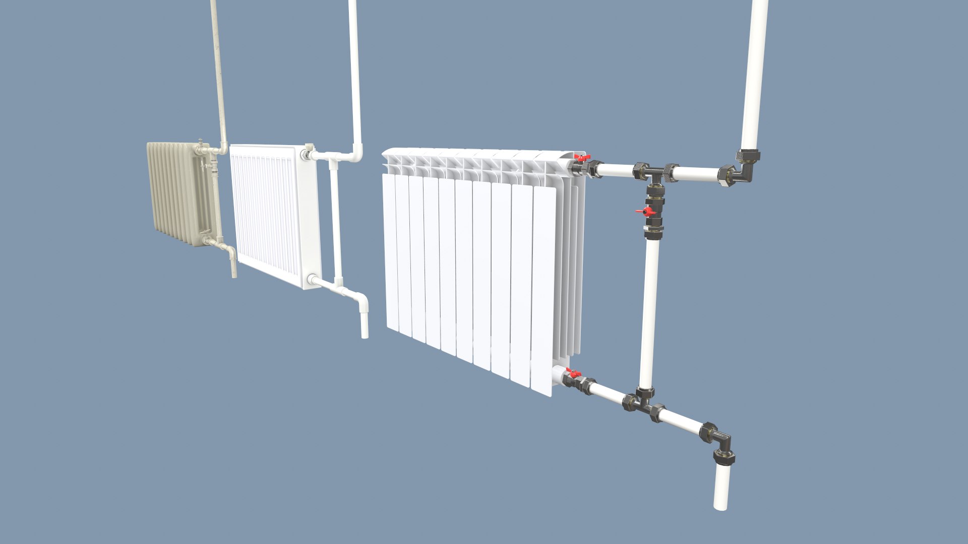 Radiators With Modular Pipes 3D Model - TurboSquid 1779053