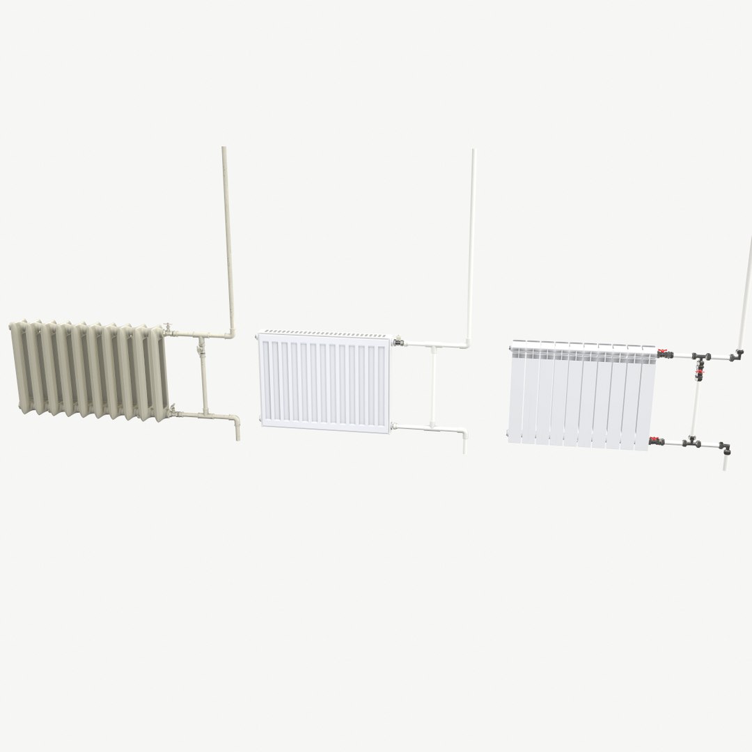 Radiators With Modular Pipes 3D Model - TurboSquid 1779053
