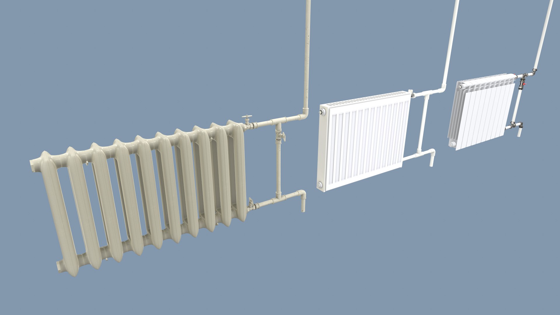 Radiators With Modular Pipes 3D Model - TurboSquid 1779053