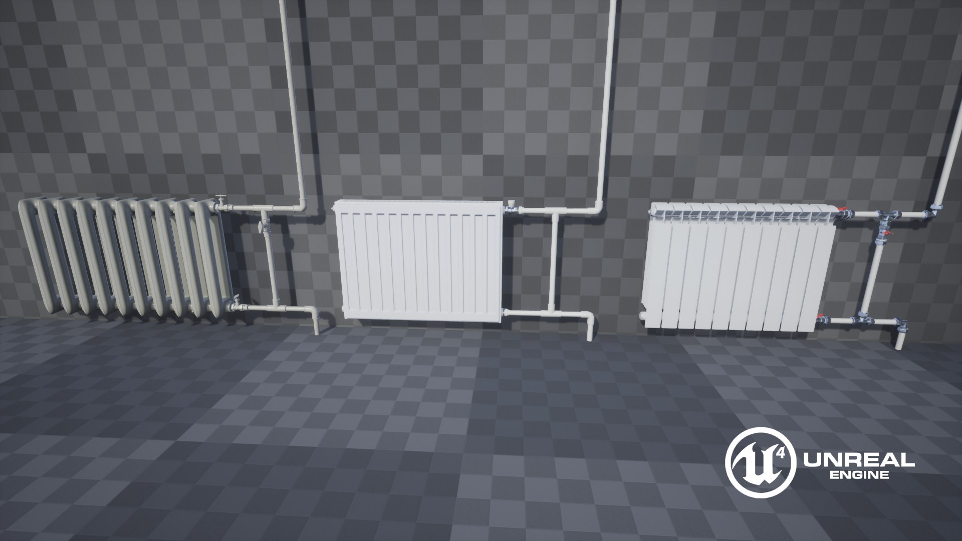 Radiators With Modular Pipes 3D Model - TurboSquid 1779053
