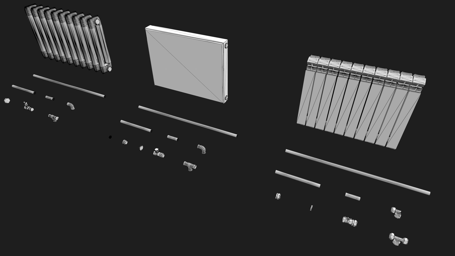 Radiators With Modular Pipes 3D Model - TurboSquid 1779053