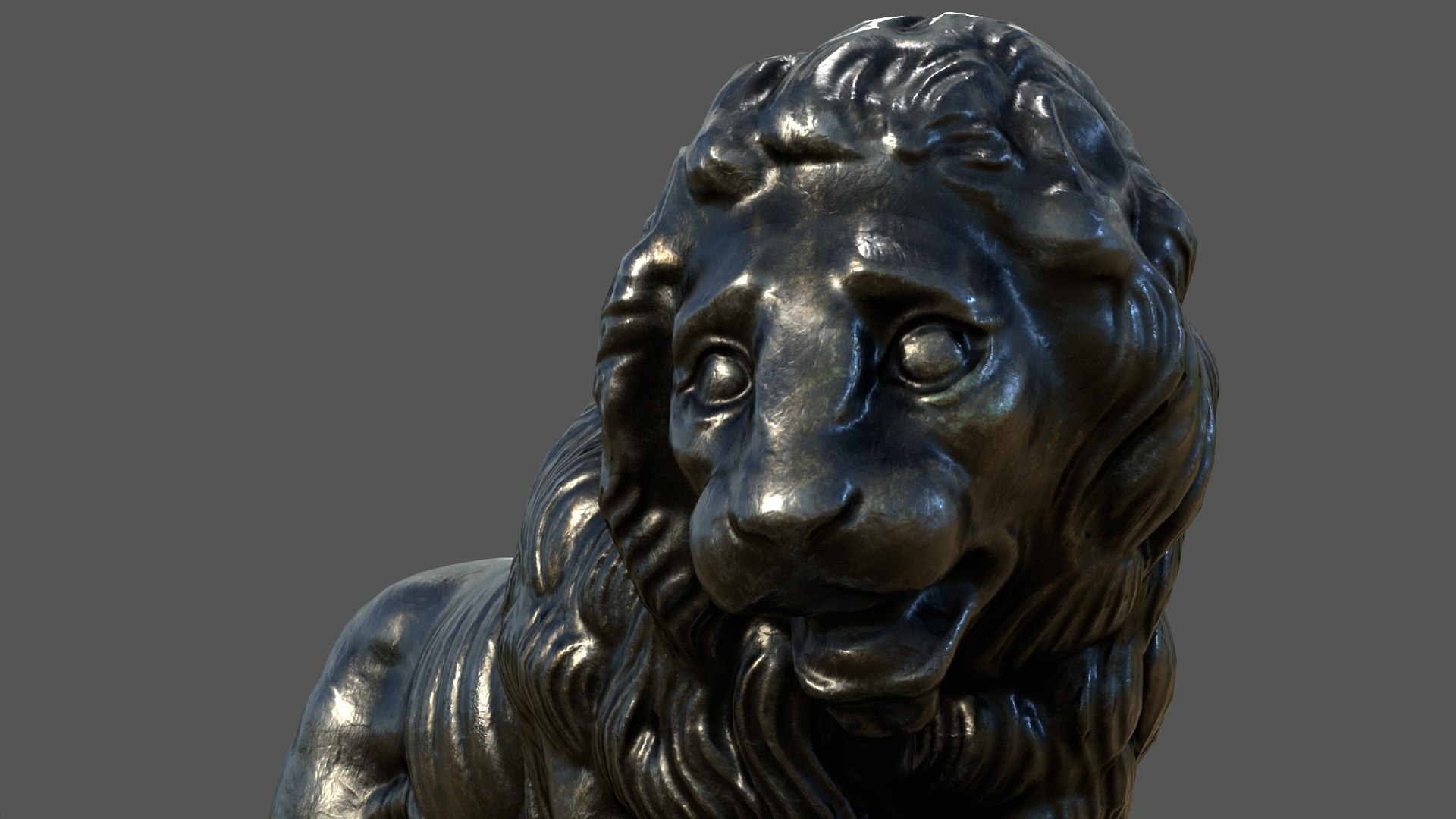 Lion Statue Model - TurboSquid 2343830