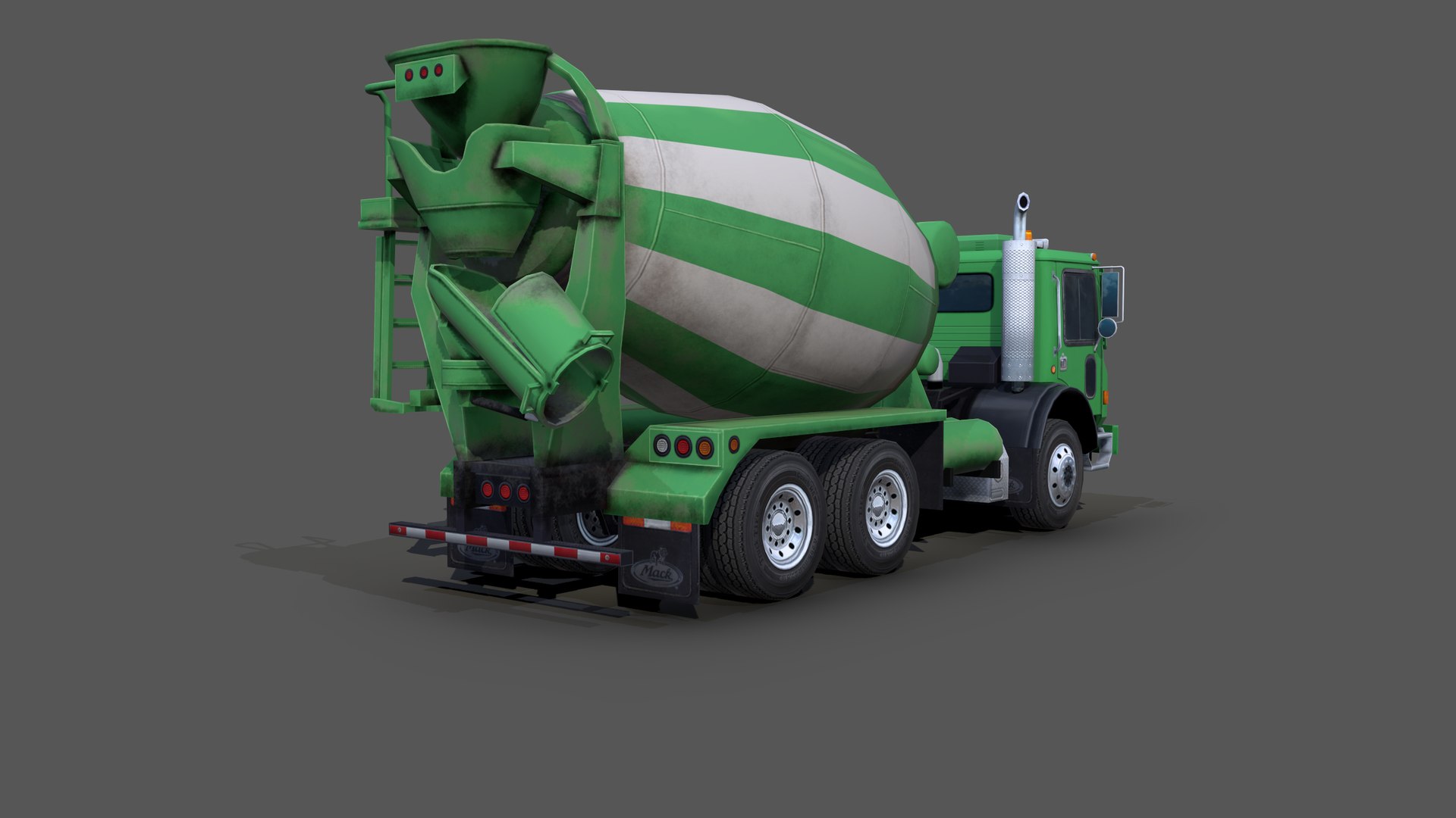 Mack MR688S 1997 Mixer Truck S01 Model - TurboSquid 2190212