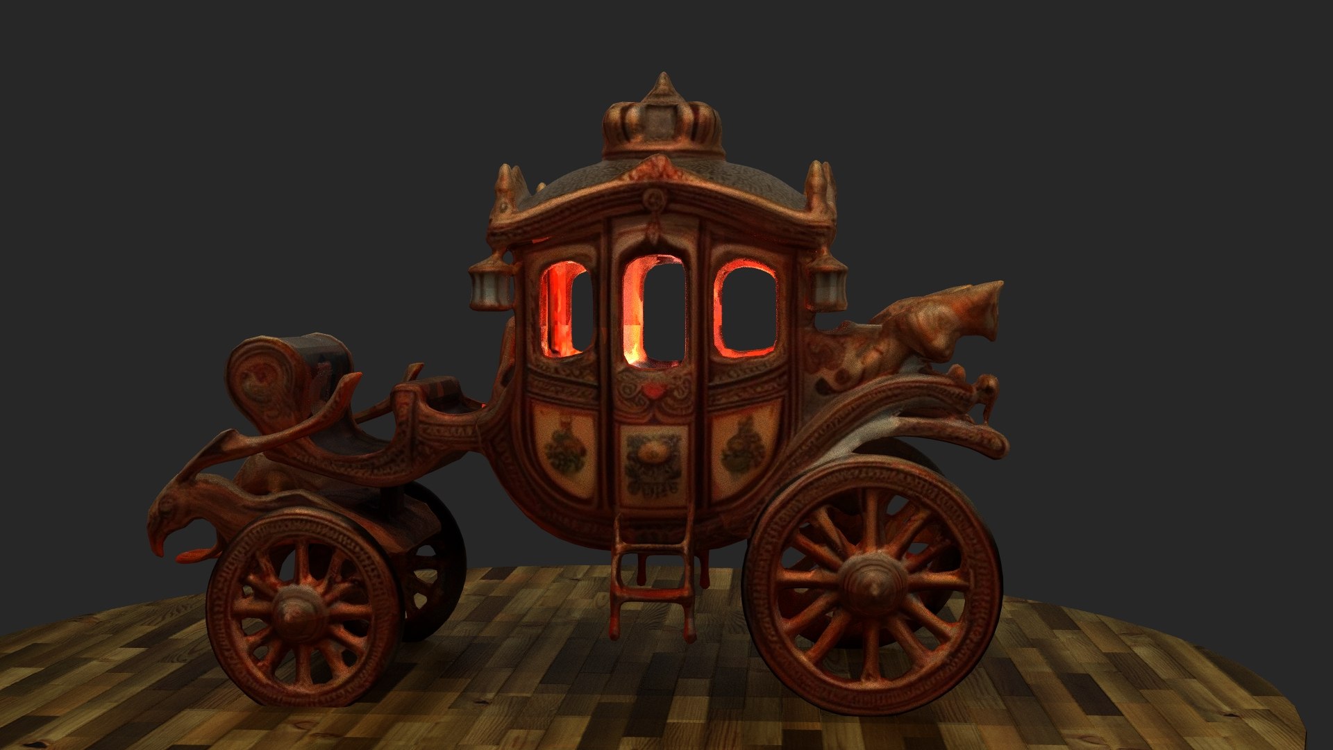 Chinese Ancient Carriage Figure Model - TurboSquid 2318063