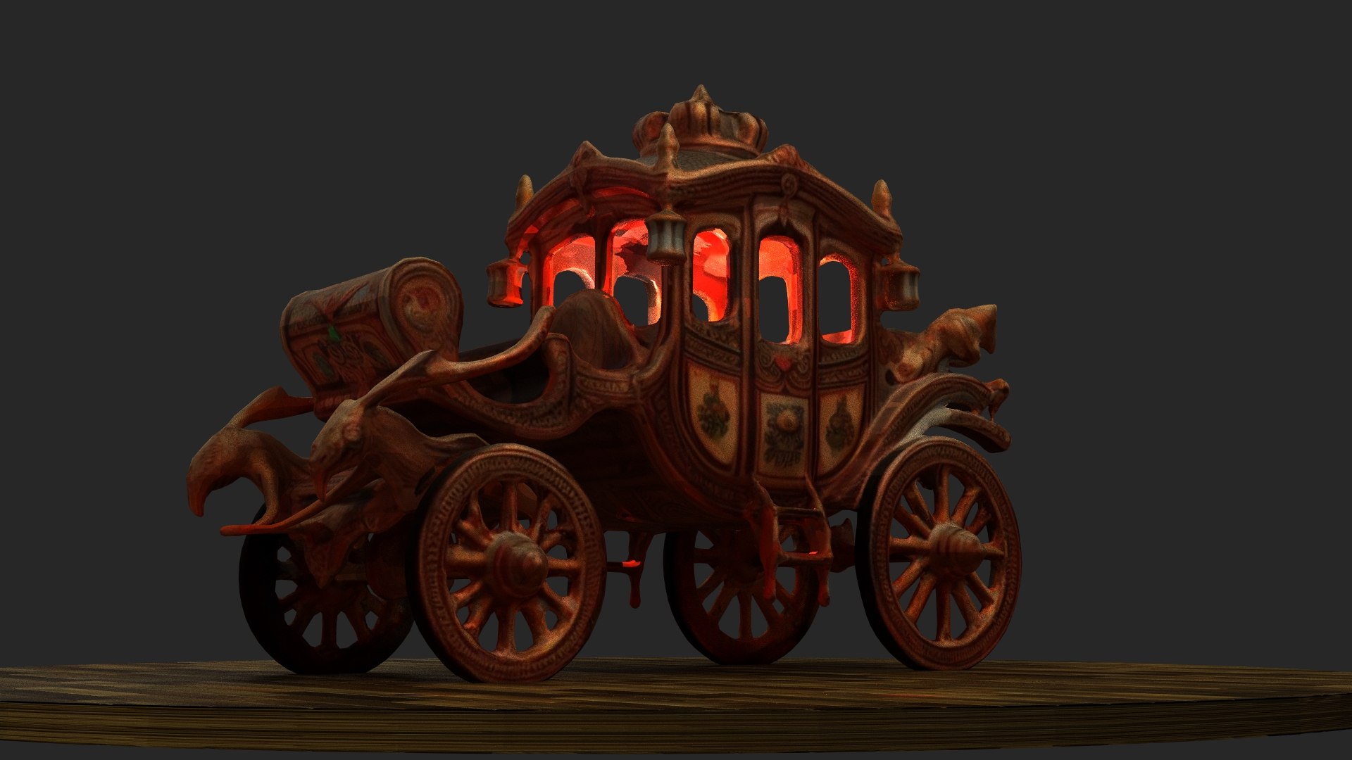 Chinese Ancient Carriage Figure Model - TurboSquid 2318063