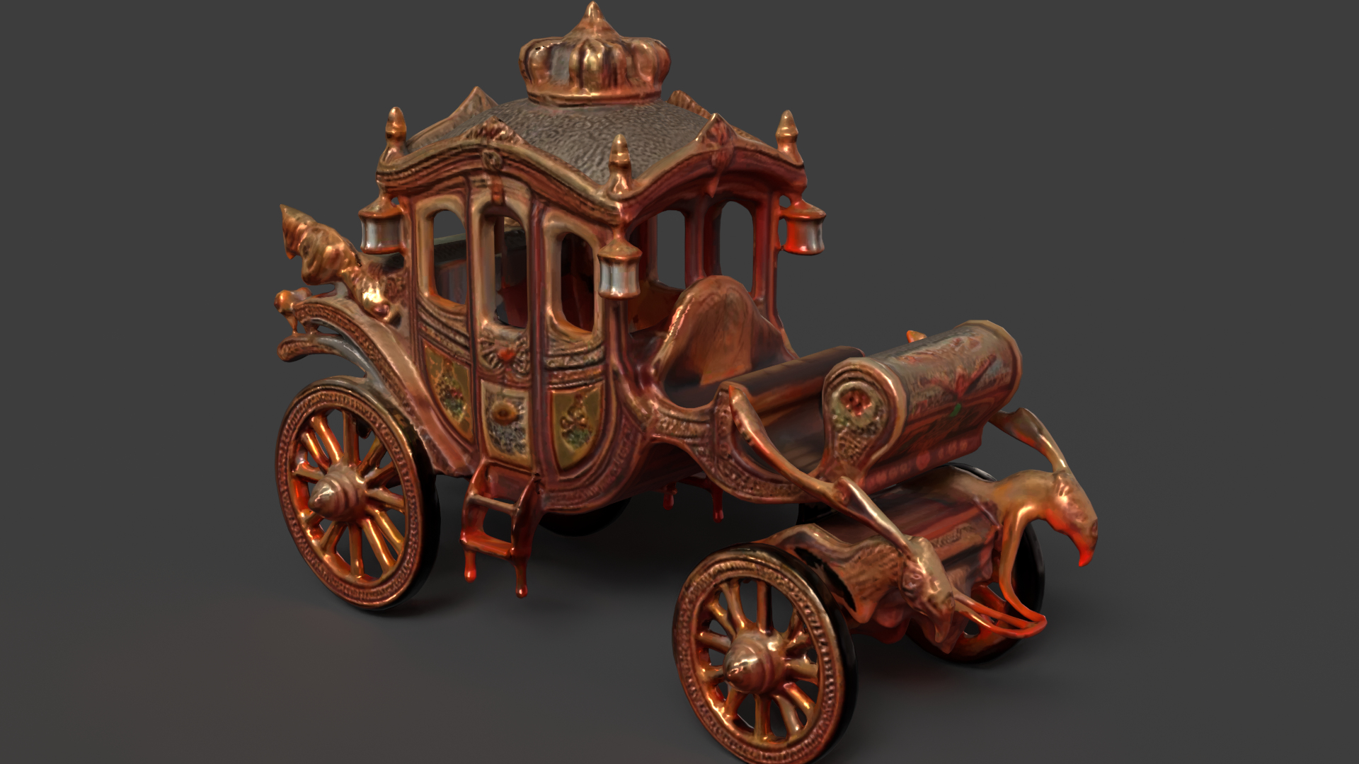 Chinese Ancient Carriage Figure Model - TurboSquid 2318063