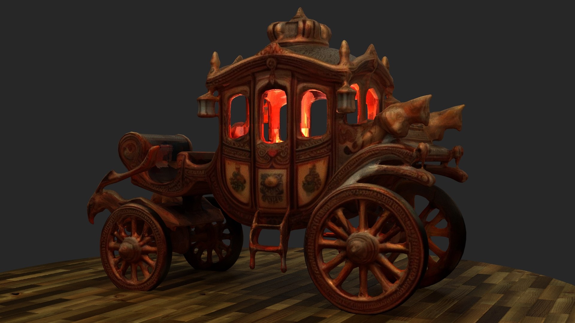 Chinese Ancient Carriage Figure Model - TurboSquid 2318063