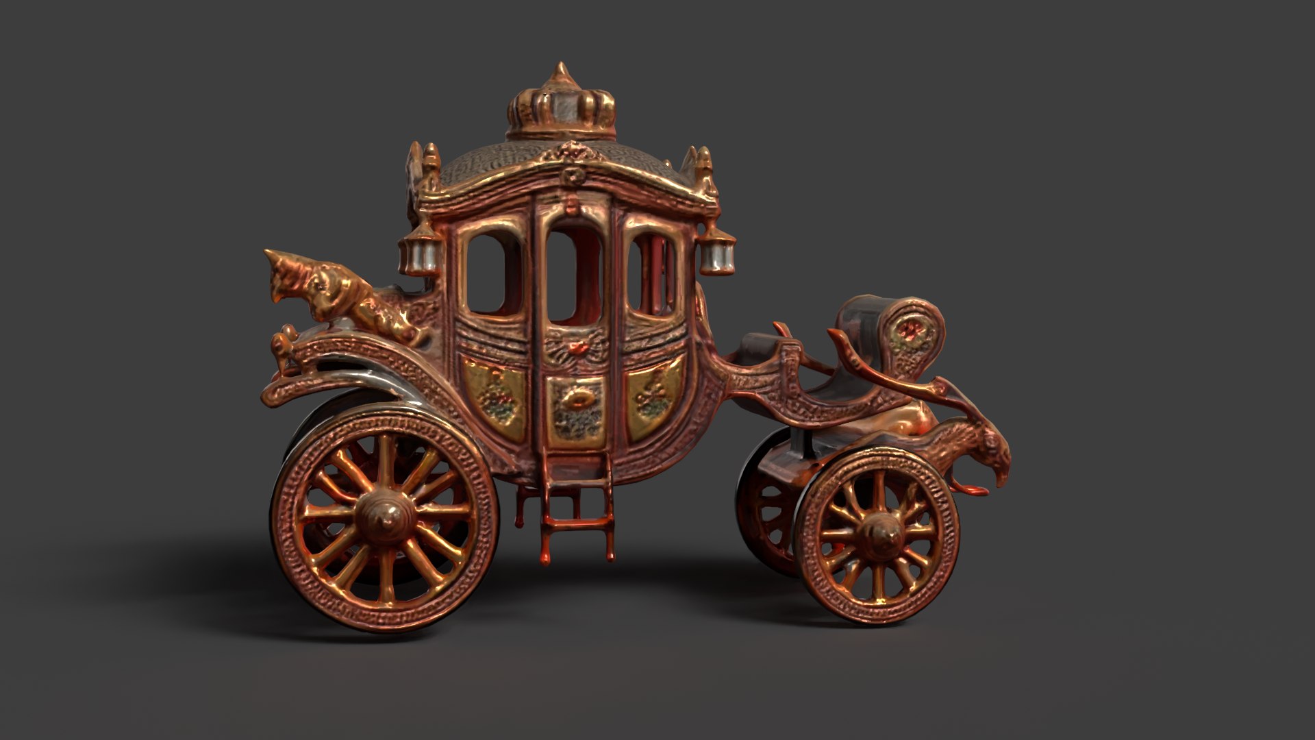 Chinese Ancient Carriage Figure Model - TurboSquid 2318063