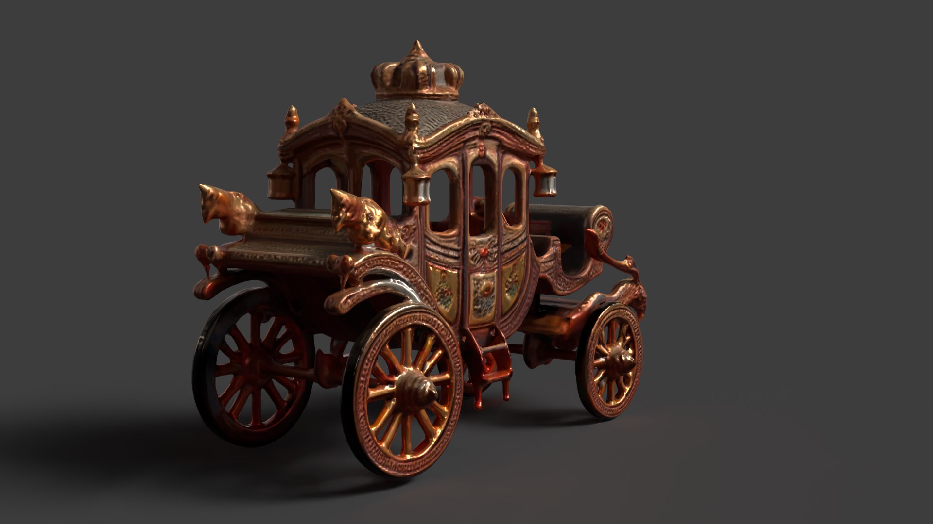 Chinese Ancient Carriage Figure Model - TurboSquid 2318063