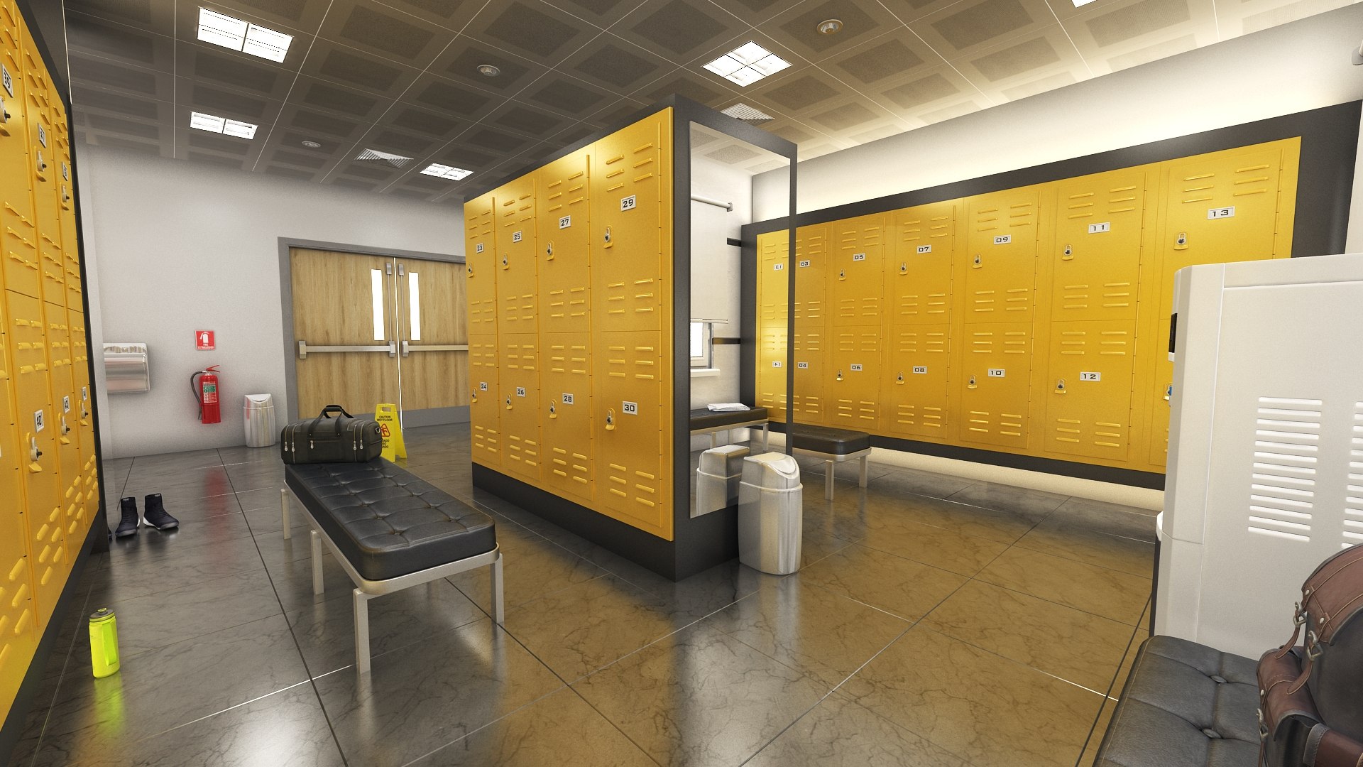 Locker Room Collection 3 in 1 model - TurboSquid 1967120