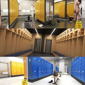 Realistic Locker Room 3D Model - TurboSquid 1374728