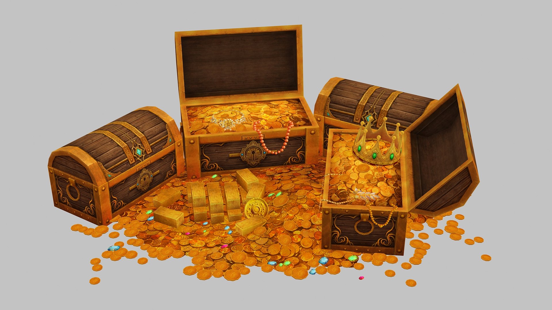 3D Treasure Box model - TurboSquid 2181260