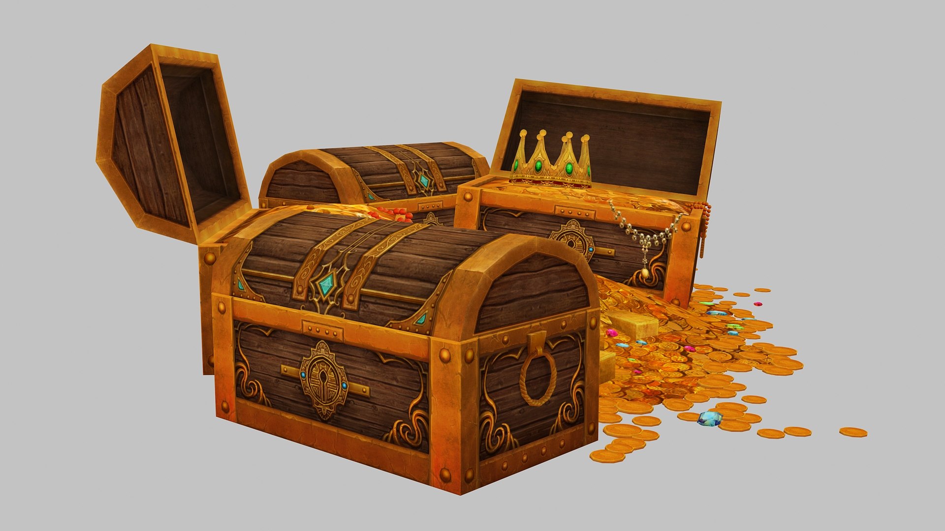 3D Treasure Box model - TurboSquid 2181260