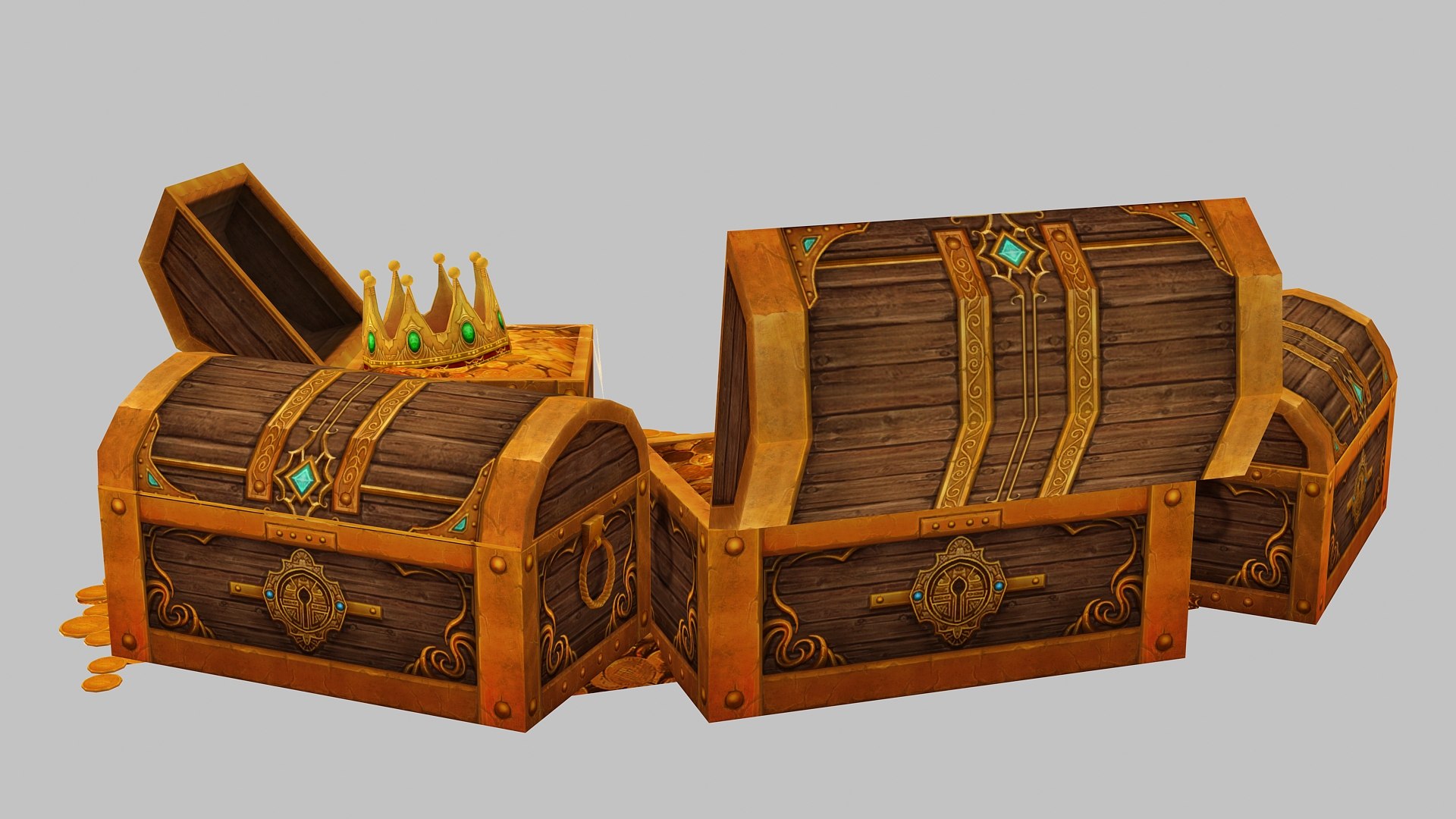 3D Treasure Box model - TurboSquid 2181260