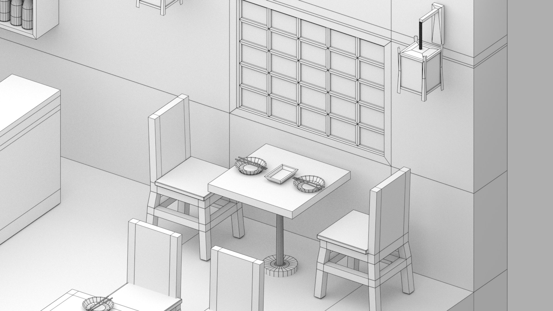 3D Japanese Restaurant Model - TurboSquid 1276548