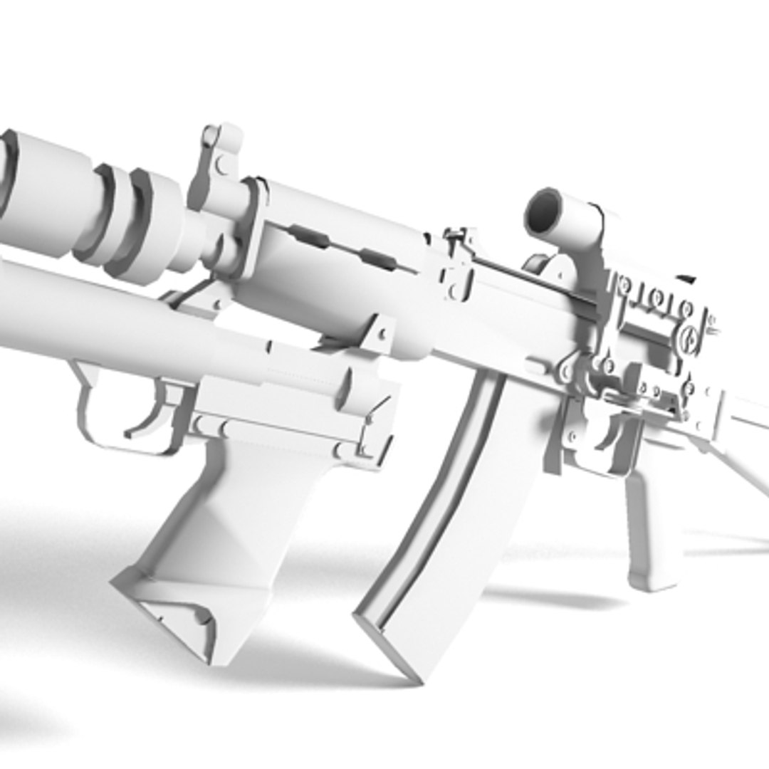 Maya Aks-74u Spetsnaz Assault Rifle