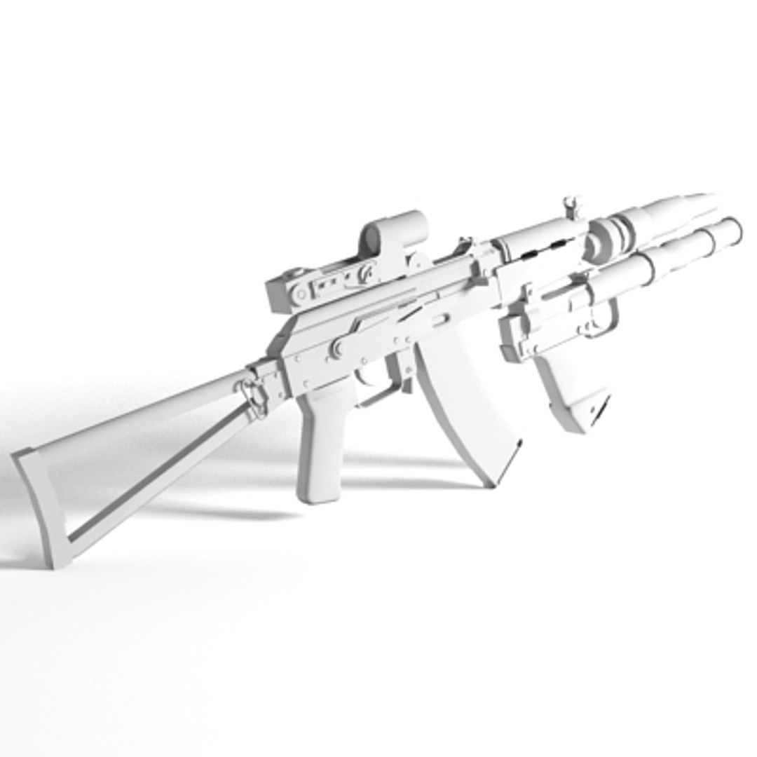 Maya Aks-74u Spetsnaz Assault Rifle