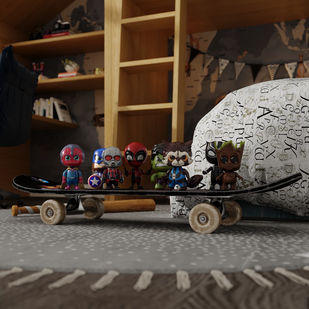 Marvel Characters Interior Design Model - TurboSquid 1878000