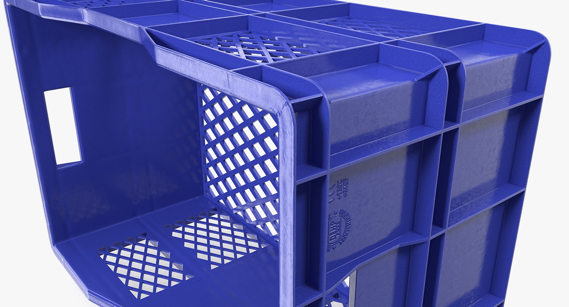 3D vegetable square plastic crate model - TurboSquid 1396151