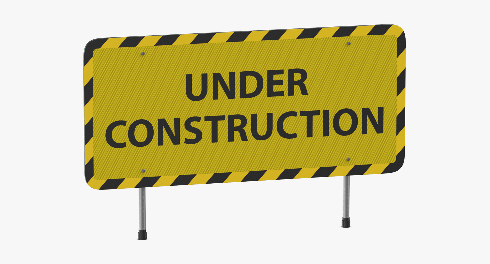 3D Construction Sign - TurboSquid 1390981