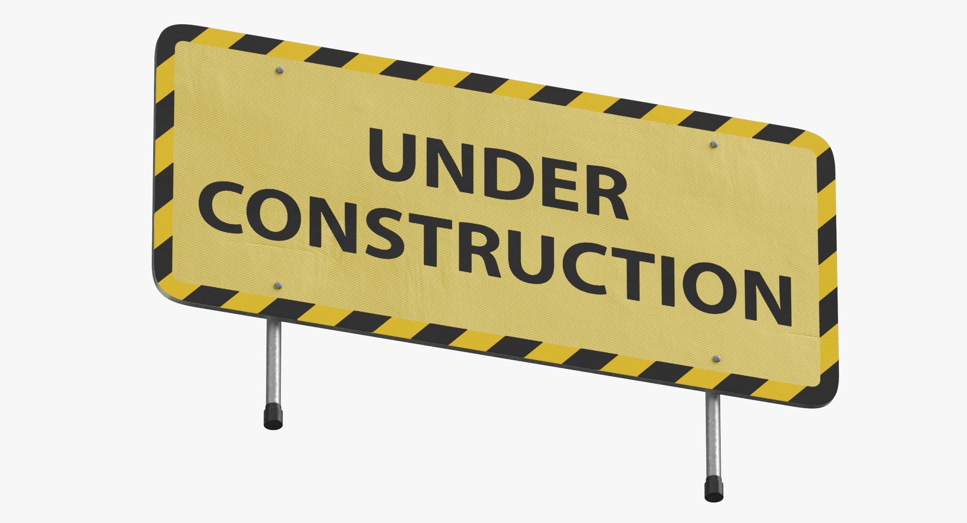 3D Construction Sign - TurboSquid 1390981