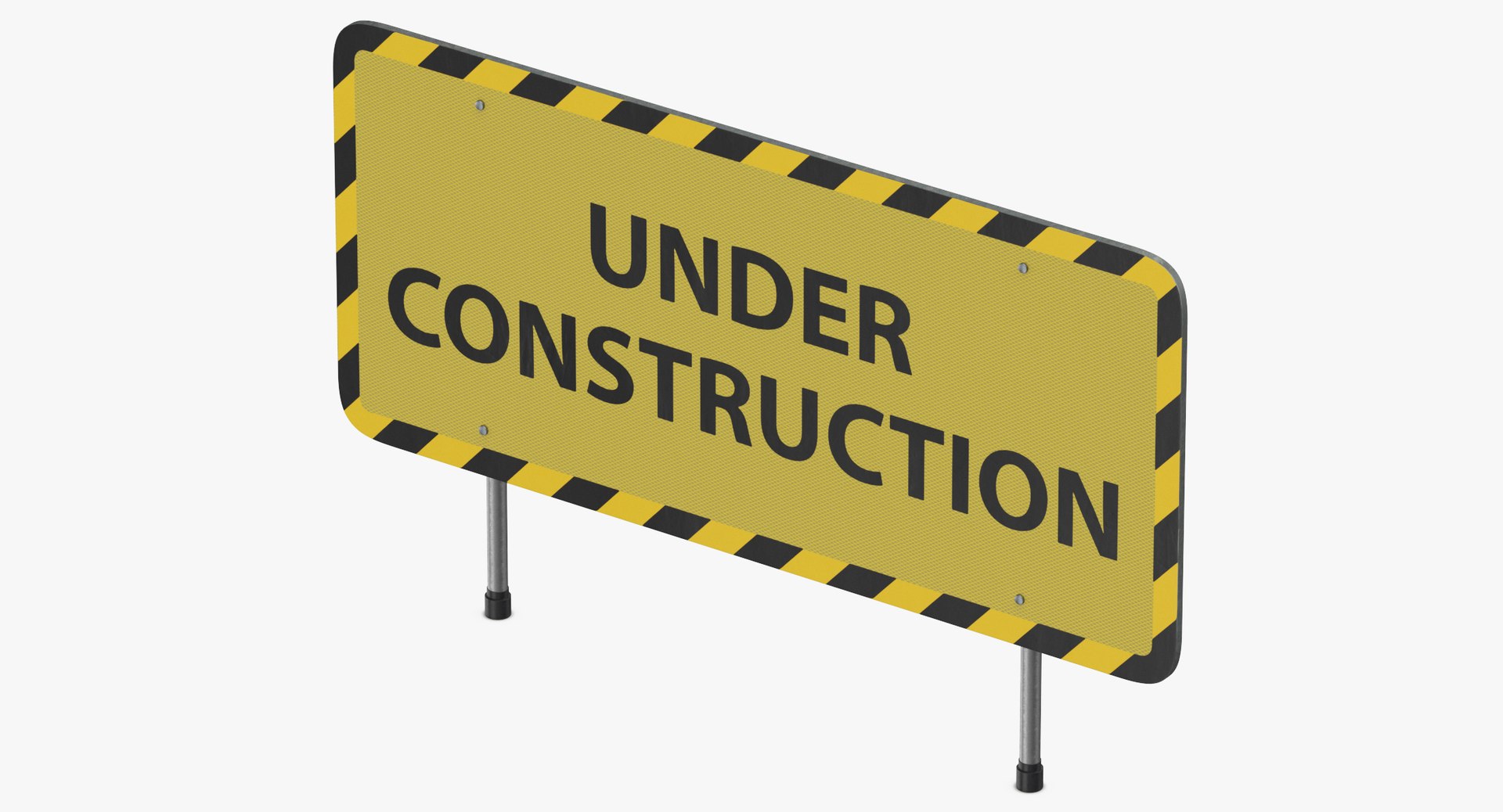 3D Construction Sign - TurboSquid 1390981
