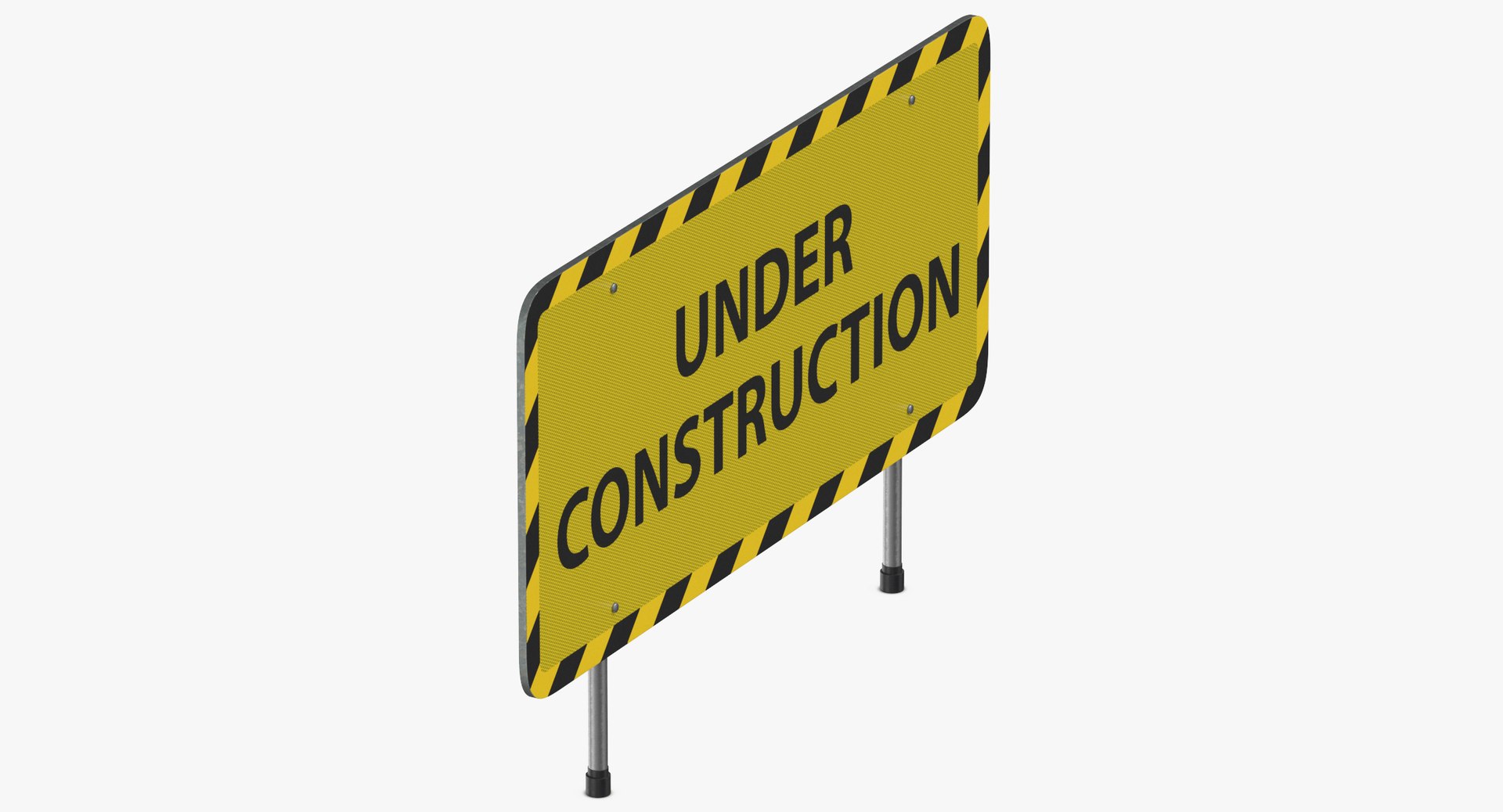 3D Construction Sign - TurboSquid 1390981