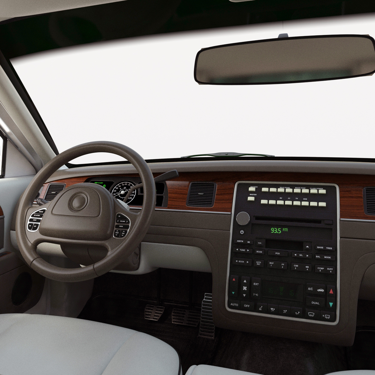 3d model stretch car limousine white