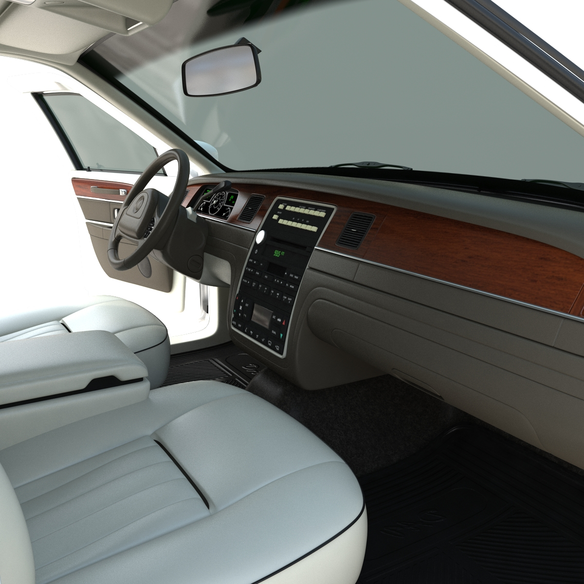 3d model stretch car limousine white