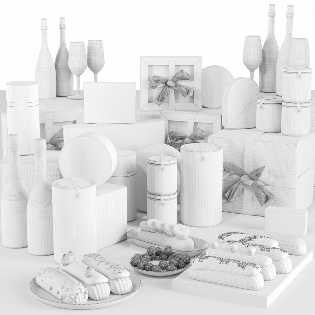 Gift Set 40 3D Model - TurboSquid 1990247