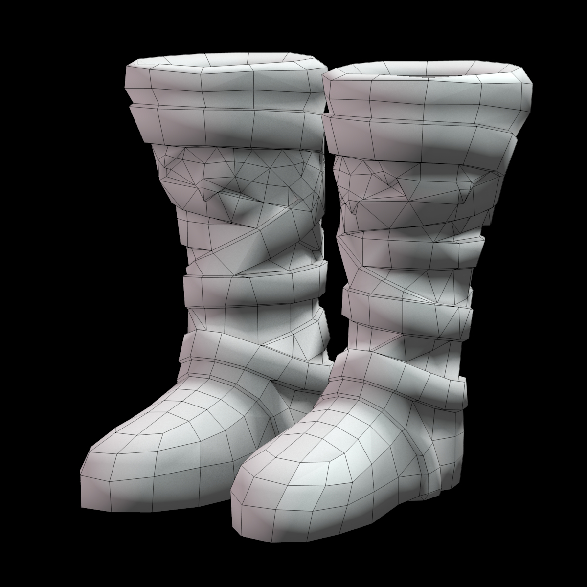 medieval boots 3d model