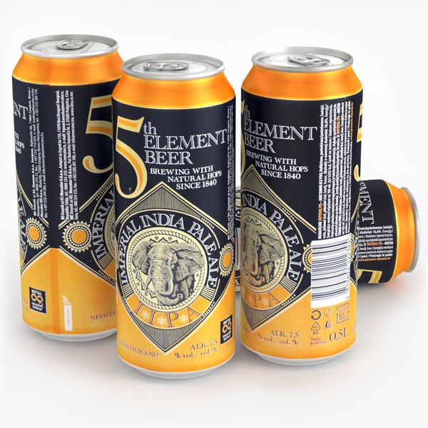 modelo 3d Lata de cerveza 5th Element Imperial India Pale Ale 500 ml ...