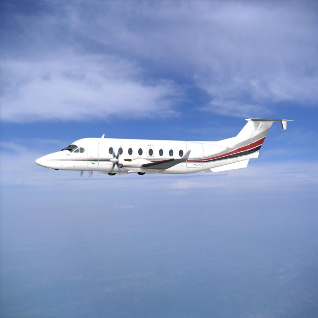 3dsmax Beechcraft 1900d Netjets