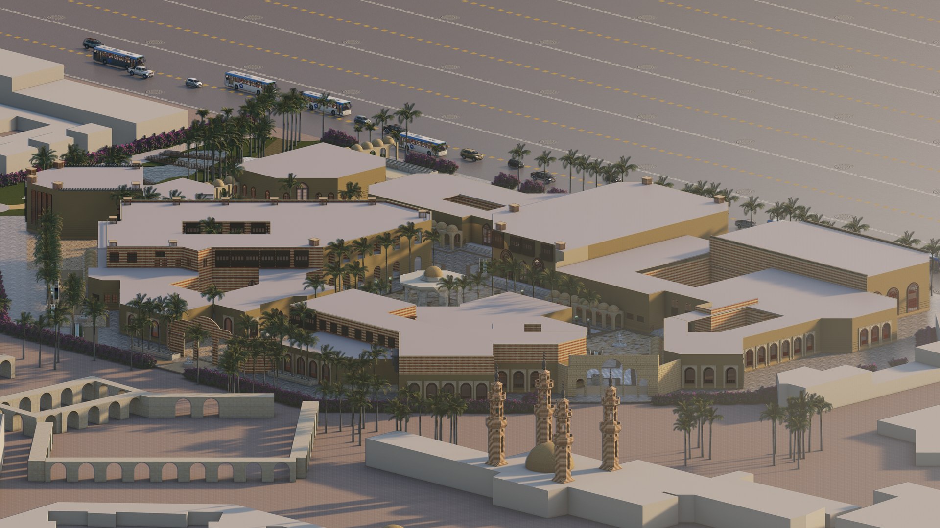 3D Islamic Cultural Center Model - TurboSquid 2267459